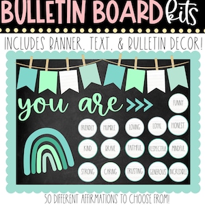 BULLETIN BOARD KIT- Affirmation Station | Farmhouse Bulletin Board ...
