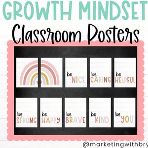 BULLETIN BOARD KITS Neutral Boho Be Posters Classroom - Etsy