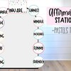 Affirmation Station Chalkboard THEME Positive Student Affirmation ...