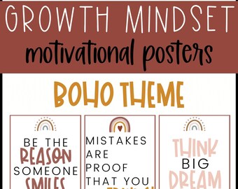 CLASSROOM DECOR Growth Mindset Motivational Posters | Etsy