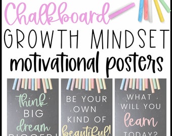 CLASSROOM DECOR Growth Mindset Motivational Posters | Etsy