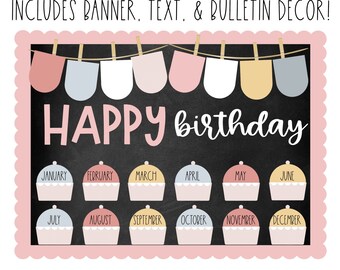 BULLETIN BOARD KIT Happy Birthday Display Positive - Etsy