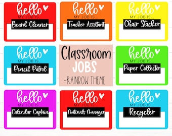 CLASSROOM MANAGEMENT Classroom Student Jobs Farmhouse Theme Class Jobs ...