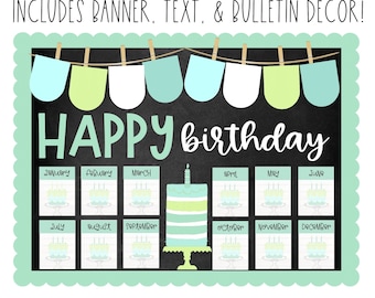 BULLETIN BOARD KIT Happy Birthday Display Positive Classroom Community ...