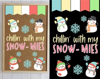 Chillin With My Snowmies Bulletin Board - Etsy