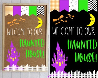 Haunted House Bulletin Board - Etsy