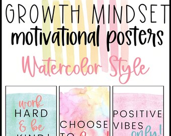 CLASSROOM DECOR Growth Mindset Motivational Posters | Etsy