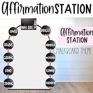 Affirmation Station Chalkboard THEME Positive Student Affirmation ...