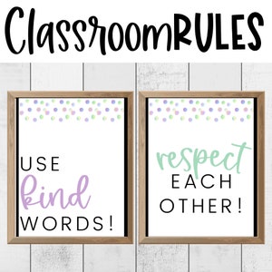 CLASSROOM DECOR - Classroom Rules & Expectations | PASTELS Theme ...