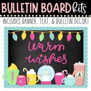 BULLETIN BOARD KIT Warm Wishes Winter Season Christmas Holiday ...
