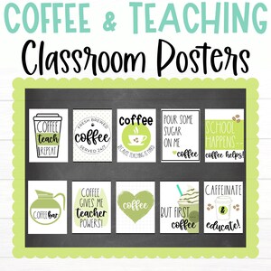 BULLETIN BOARD KITS Coffee Inspired Staffroom Posters - Etsy