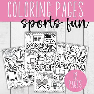 Coloring Pages Kit Sports Fun 12 Printable Sports Coloring Pages for ...