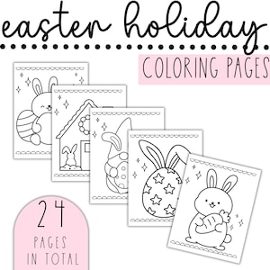 Coloring Pages Kit - Easter Fun | Printable Easter Holiday Coloring ...