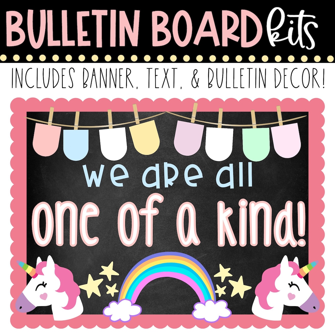 BULLETIN BOARD KIT- We Are All One of a Kind | Magical Theme ...