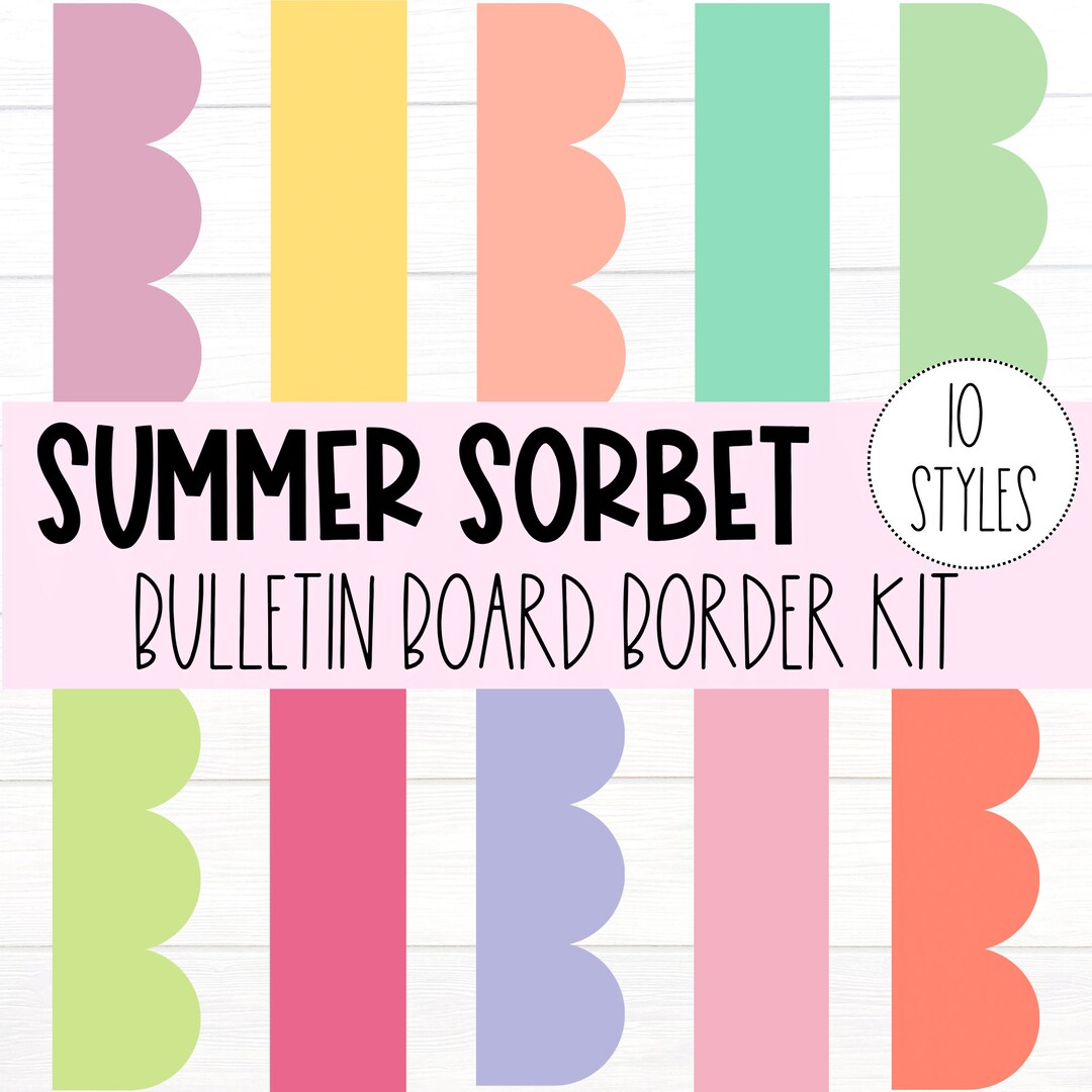 BULLETIN BOARD BORDERS - Summer Sorbet Collection | Class Bulletin ...