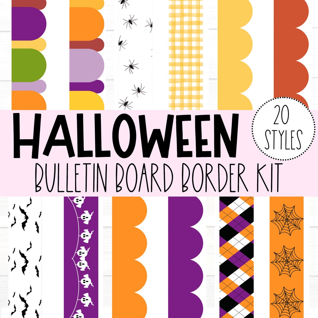 BULLETIN BOARD BORDERS - Halloween Collection | Classroom Bulletin ...