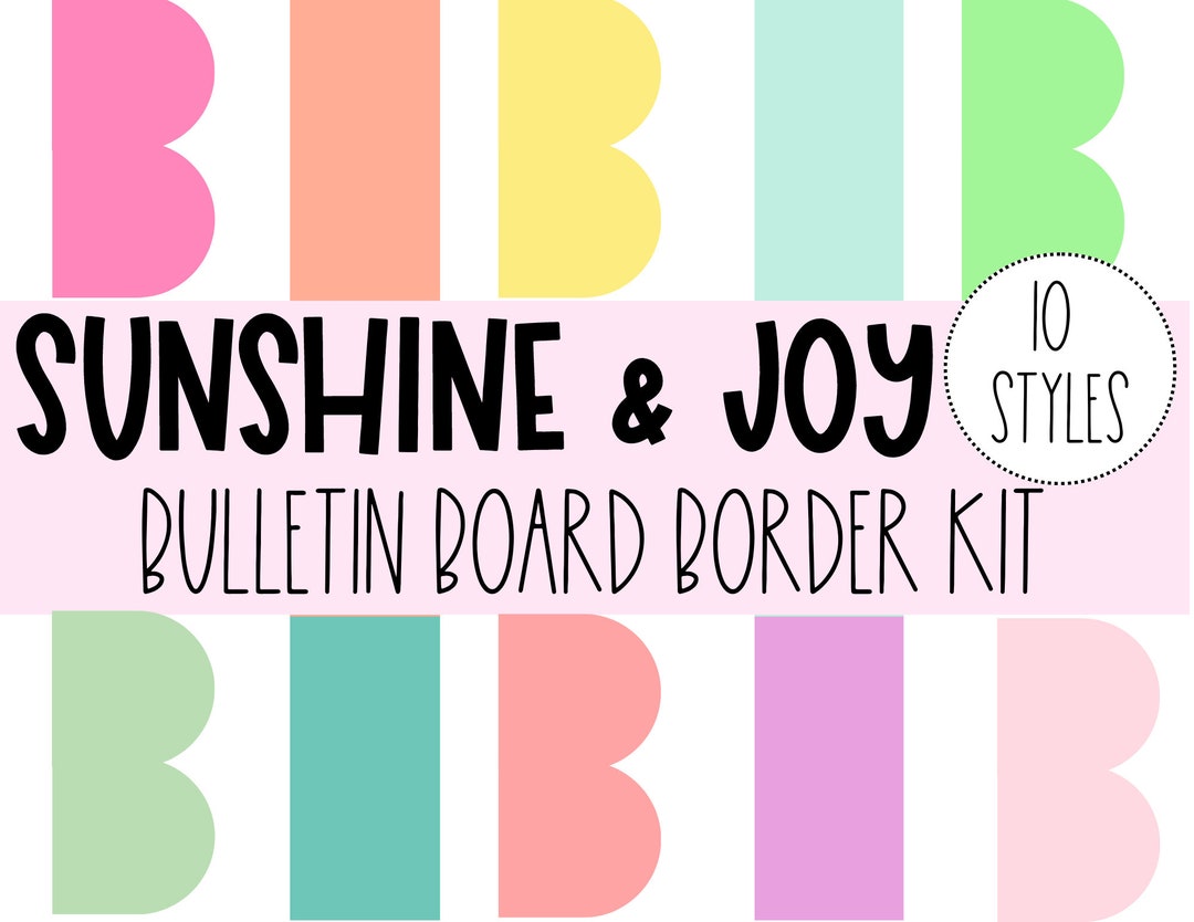 BULLETIN BOARD BORDERS - Sunshine & Joy Collection | Class Bulletin ...
