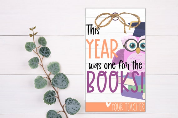 STUDENT GIFT TAGS This Year Was One for the Books End of - Etsy