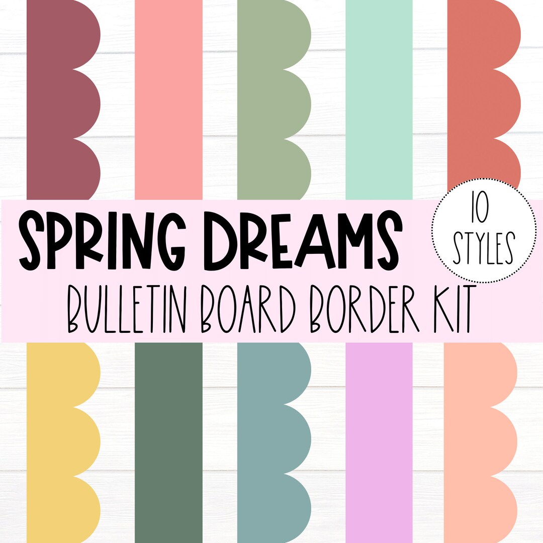 BULLETIN BOARD BORDERS - Spring Dreams Collection | Class Bulletin ...