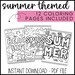 Coloring Pages Kit Summer Fun 12 Printable Summer Coloring Pages for ...