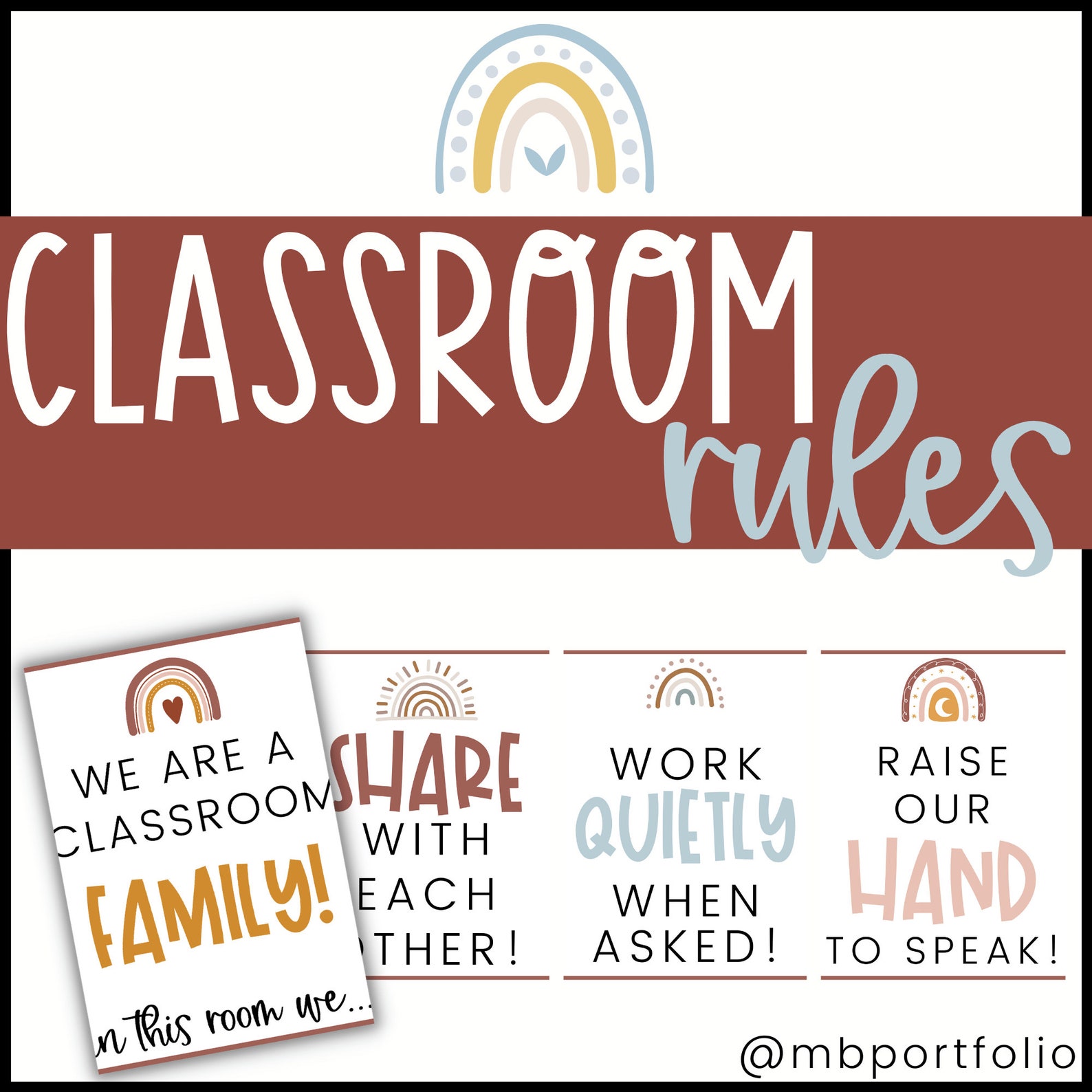 CLASSROOM DECOR Classroom Rules & Expectations BOHO - Etsy