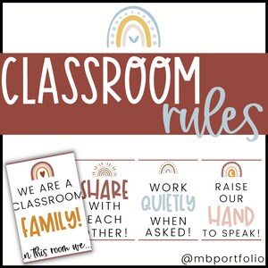 CLASSROOM DECOR Classroom Rules & Expectations BOHO - Etsy
