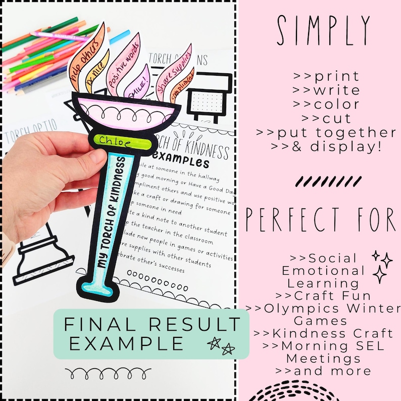 Winter Games Writing Craft - Torch of Kindness - Winter Olympics ...