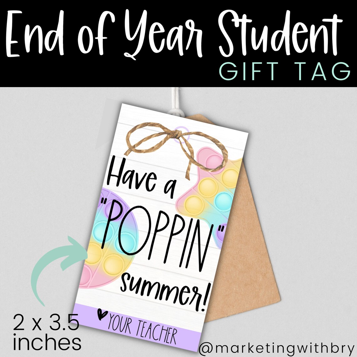 STUDENT GIFT TAGS Have a Poppin Summer End of Year Gift - Etsy