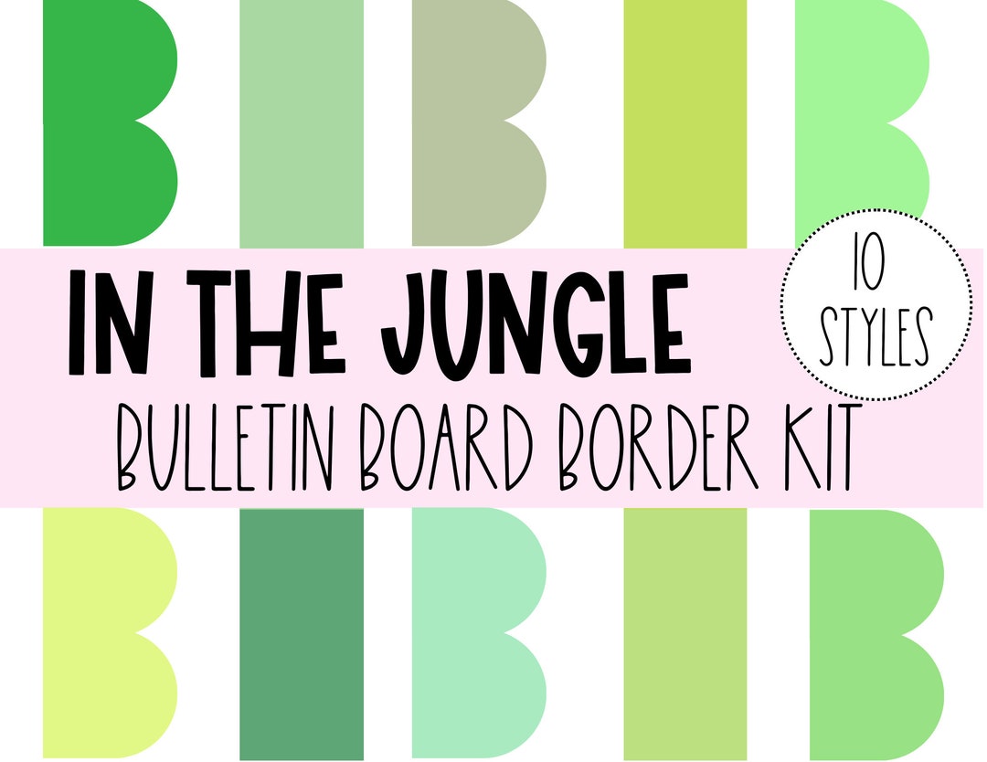 BULLETIN BOARD BORDERS - in the Jungle Collection | Class Bulletin ...