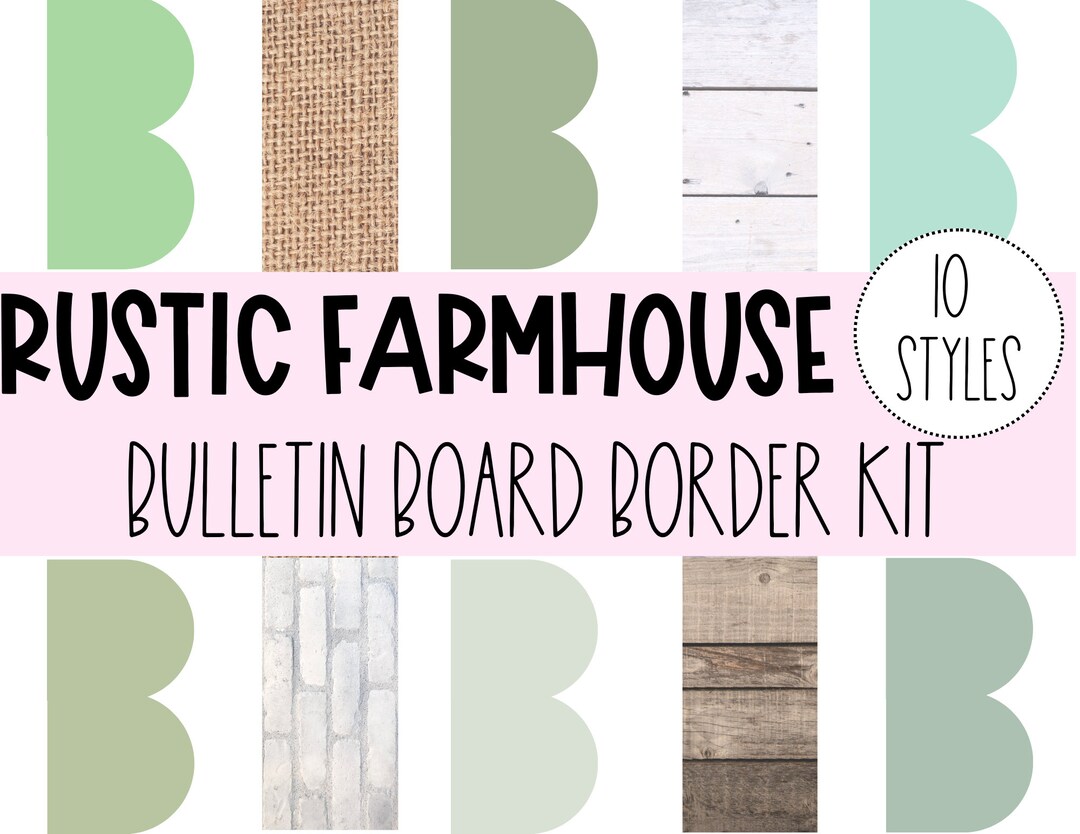 BULLETIN BOARD BORDERS - Rustic Farmhouse Collection | Class Bulletin ...