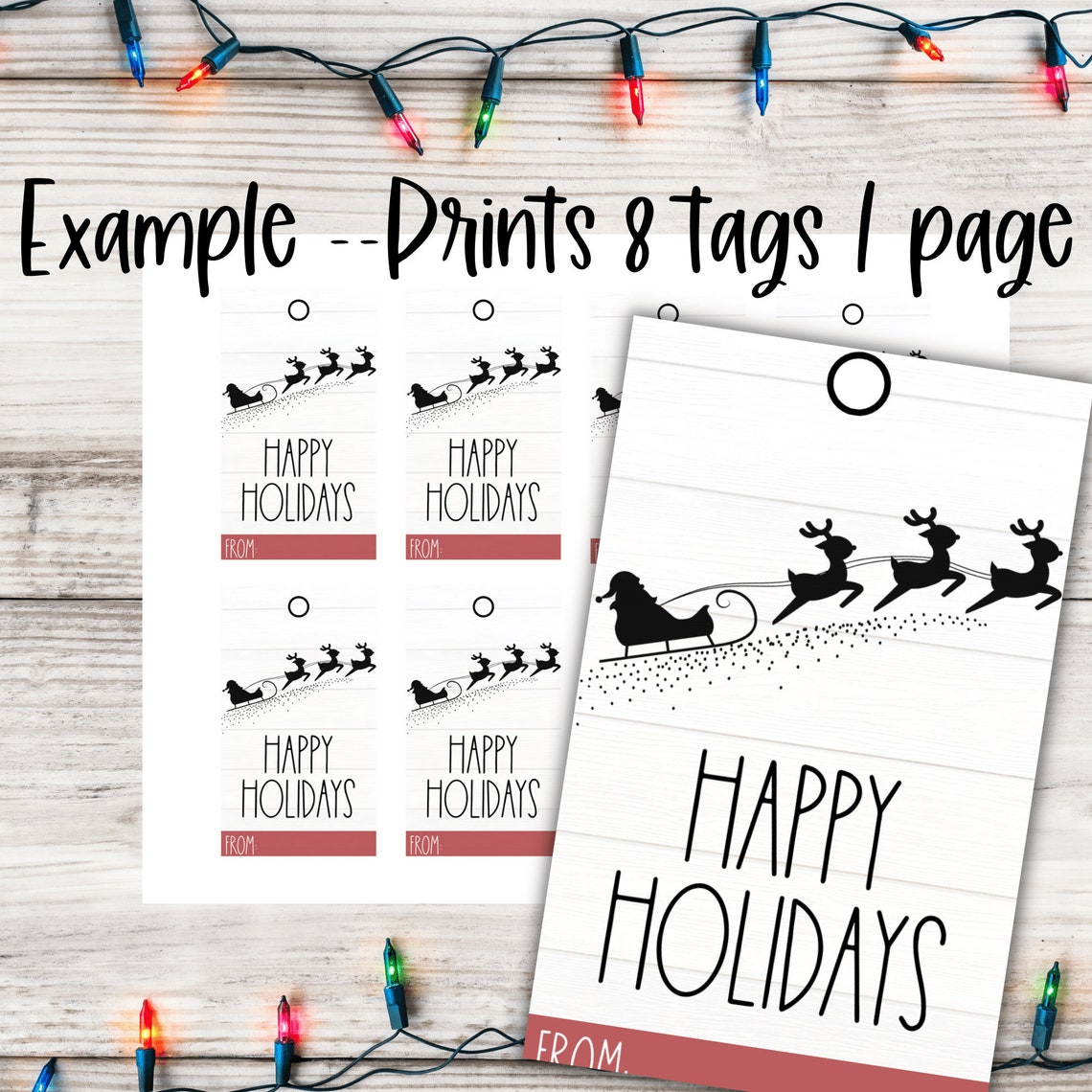 CHRISTMAS GIFT TAGS - Happy Holidays | Printable Holiday Season Tag ...