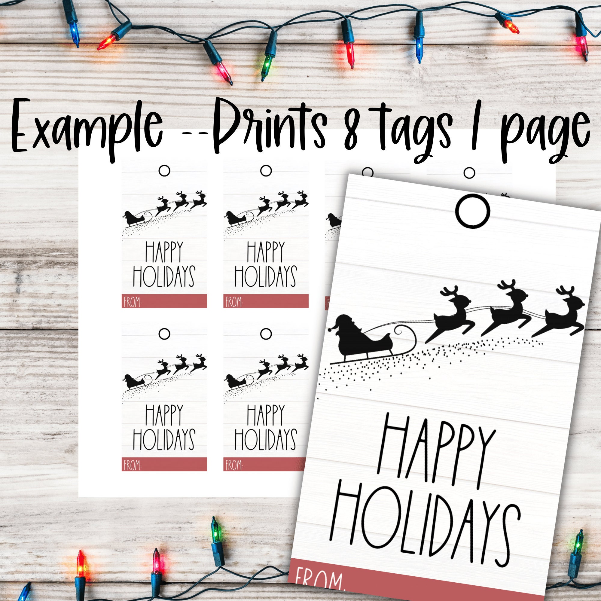 CHRISTMAS GIFT TAGS - Happy Holidays | Printable Holiday Season Tag ...