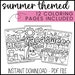 Coloring Pages Kit Summer Fun 12 Printable Summer Coloring Pages for ...