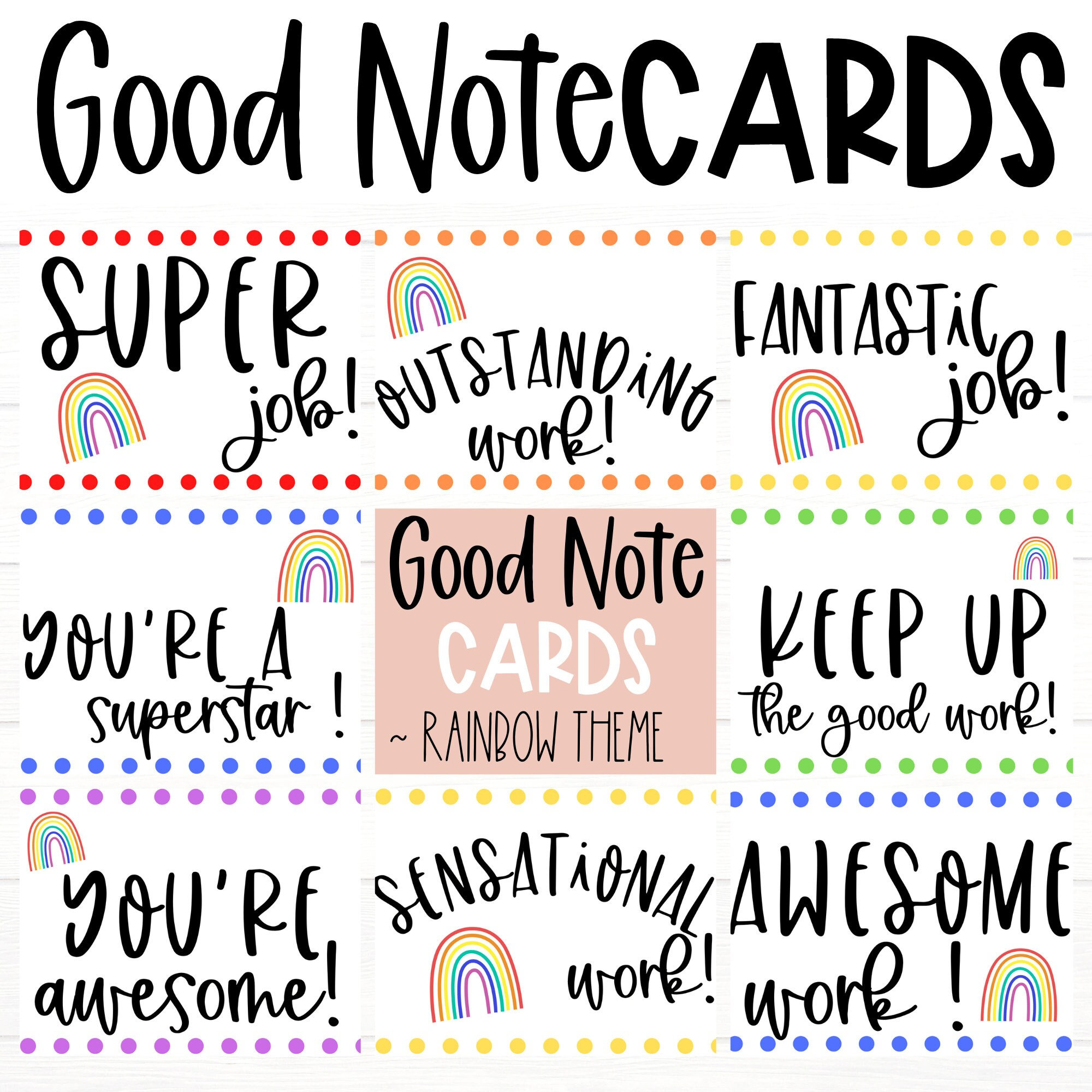 CLASSROOM MANAGEMENT | Student Appreciation Cards | Good Work Notes ...