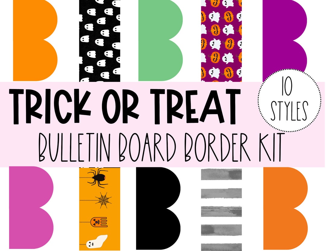 BULLETIN BOARD BORDERS - Trick or Treat Collection | Class Bulletin ...