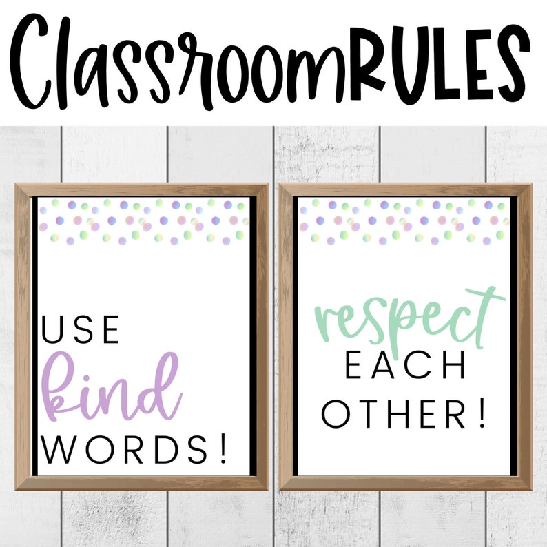 CLASSROOM DECOR Classroom Rules & Expectations PASTELS - Etsy
