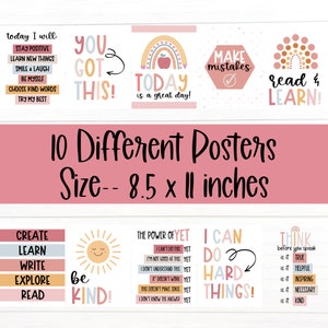 BULLETIN BOARD KITS - Motivational Boho Posters | Classroom Décor ...