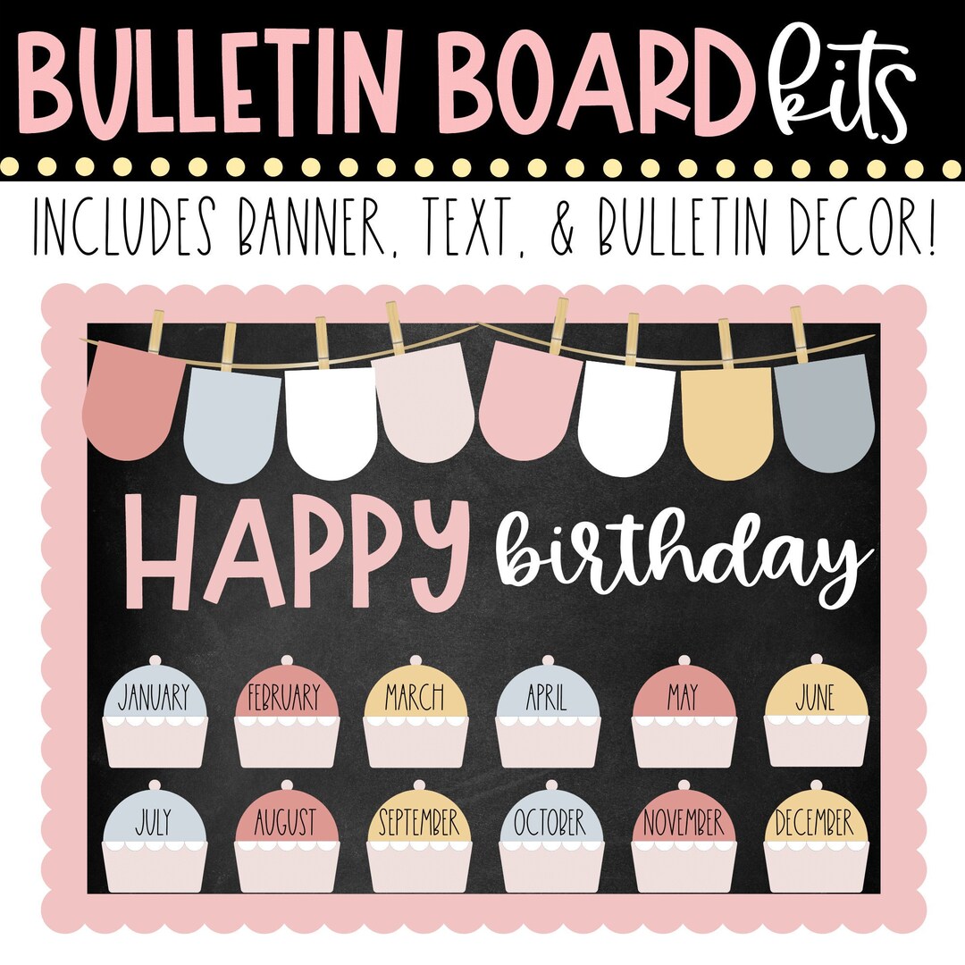 BULLETIN BOARD KIT- Happy Birthday Display | Classroom Community ...