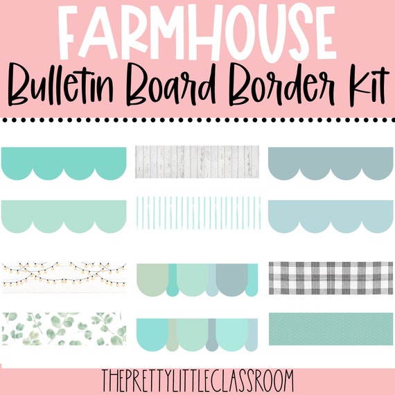 BULLETIN BOARD BORDERS Rustic Farmhouse Collection - Etsy
