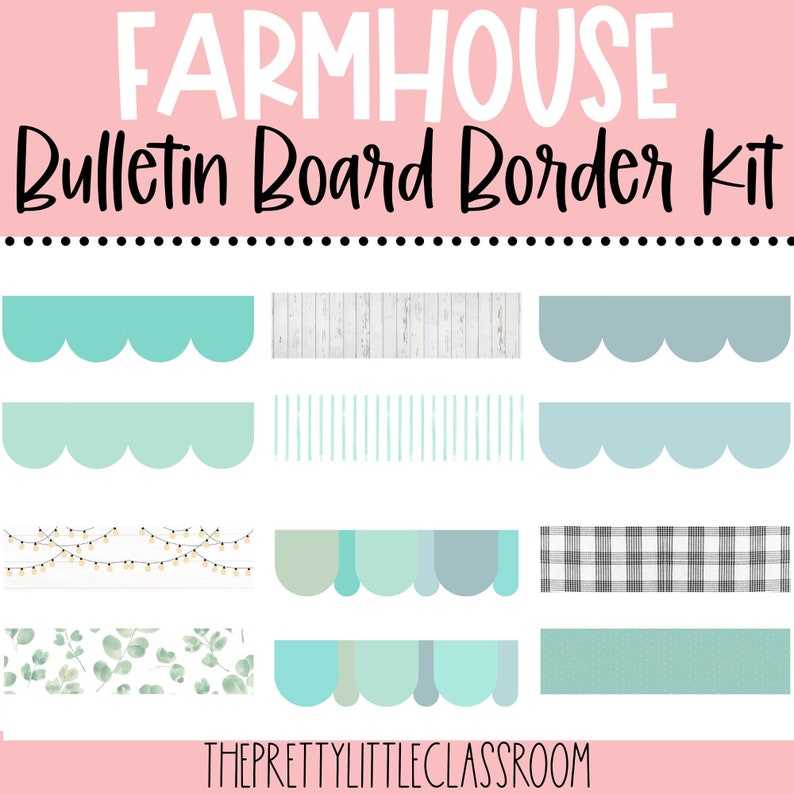 BULLETIN BOARD BORDERS Rustic Farmhouse Collection - Etsy
