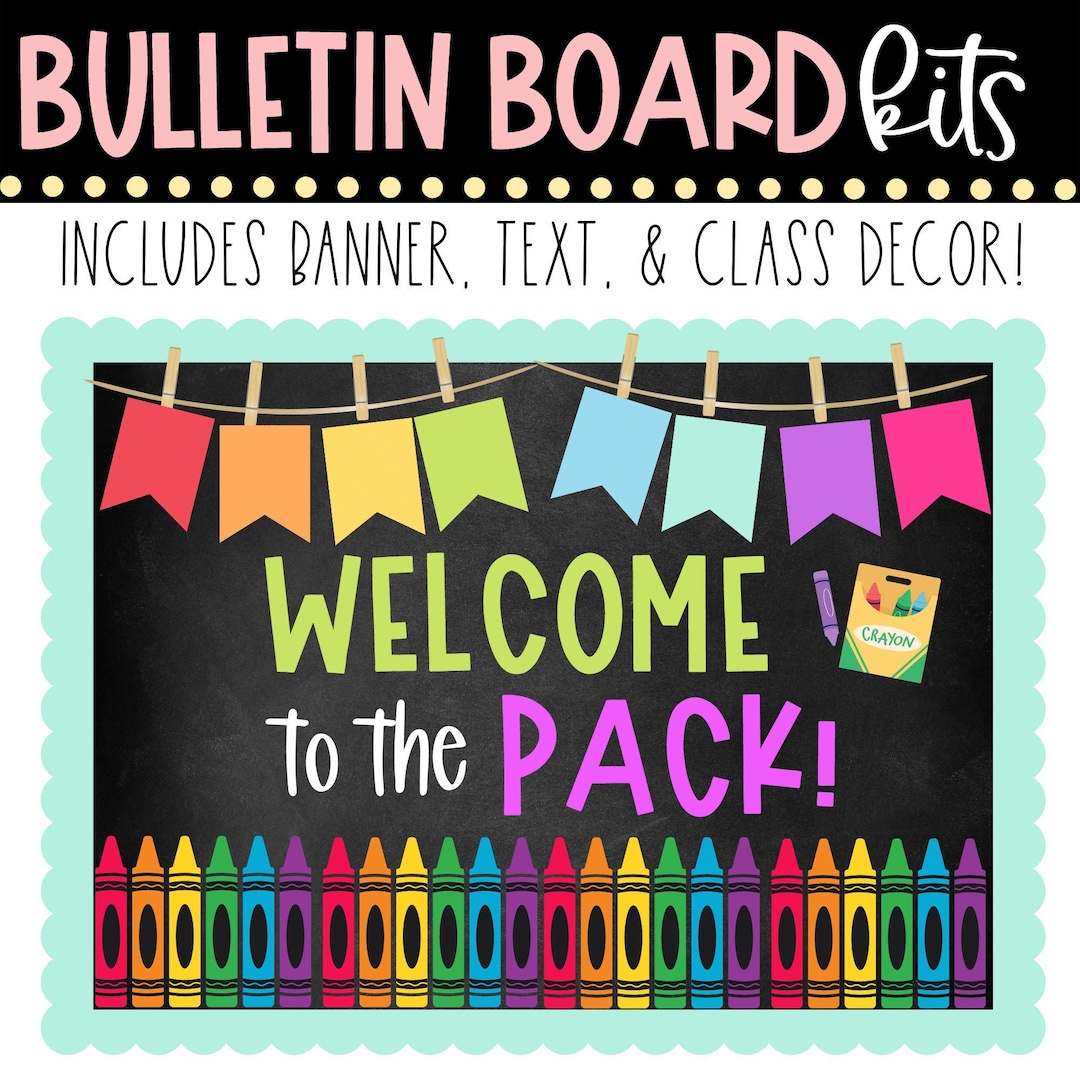 BULLETIN BOARD KIT- Welcome to the Pack | Back to School | Classroom ...