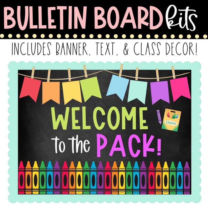 BULLETIN BOARD KIT Welcome to the Pack Back to School - Etsy