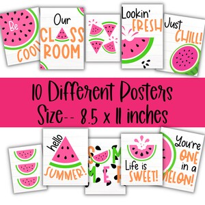 BULLETIN BOARD KITS - Summer Watermelon Posters | Classroom Décor ...
