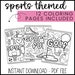 Coloring Pages Kit - Sports Fun | 12 Printable Sports Coloring Pages ...