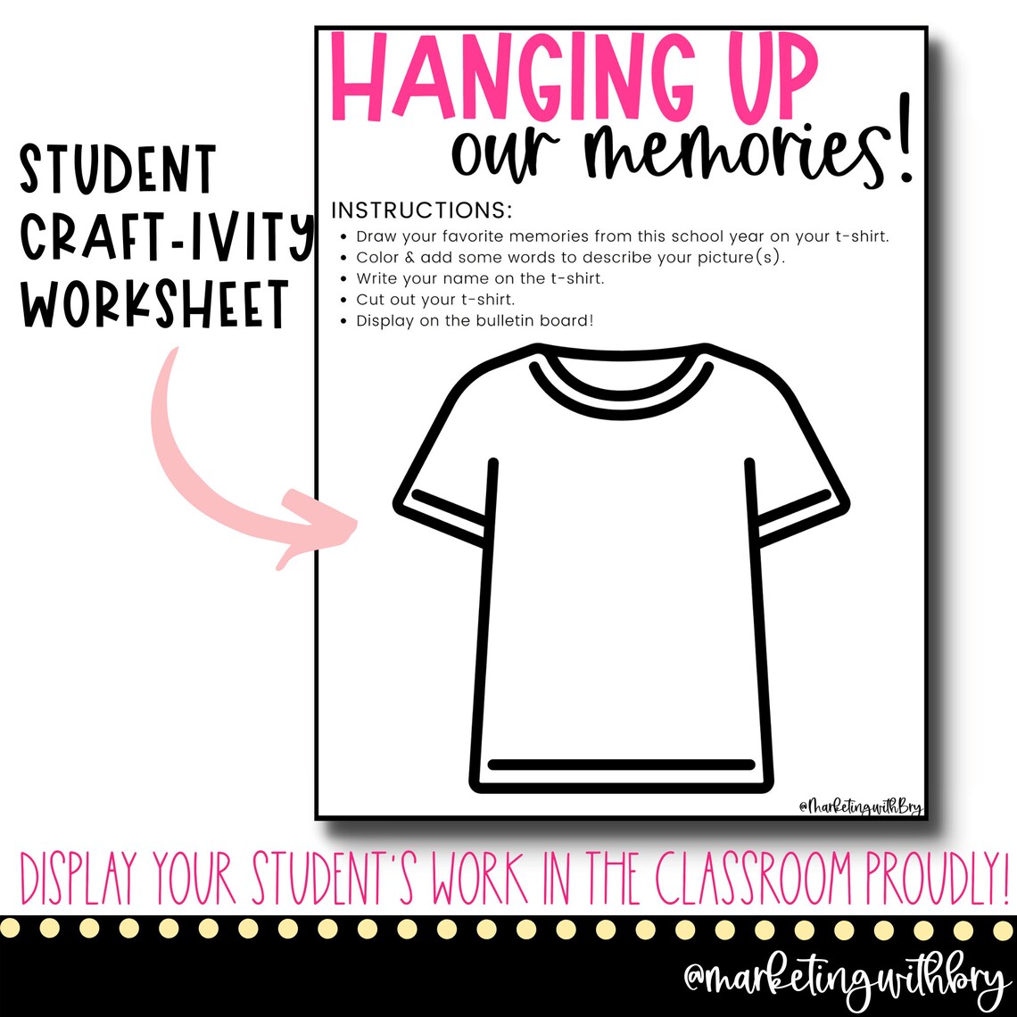 BULLETIN BOARD KIT Hanging up Our Memories End of School - Etsy