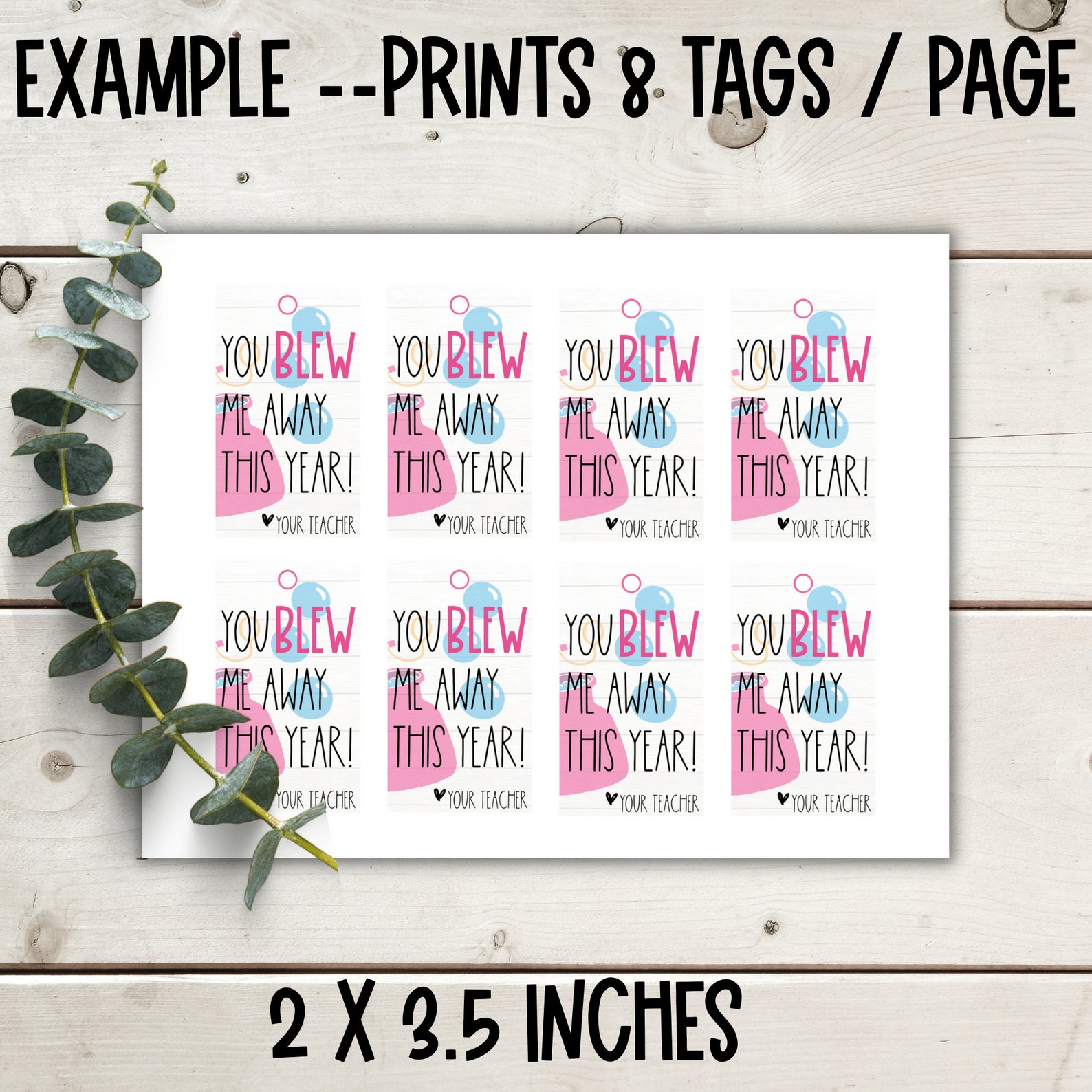 STUDENT GIFT TAGS - You Blew Me Away This Year | End of Year Gift ...