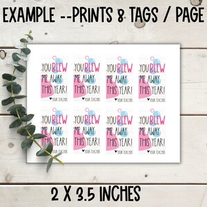 STUDENT GIFT TAGS - You Blew Me Away This Year | End of Year Gift ...