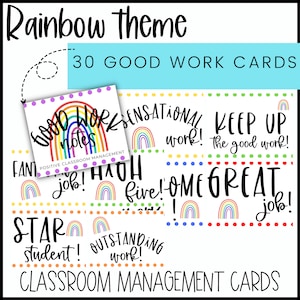 CLASSROOM MANAGEMENT | Student Appreciation Cards | Good Work Notes ...