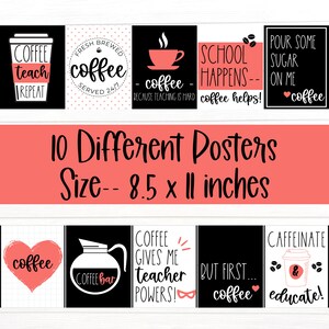BULLETIN BOARD KITS Coffee Inspired Staffroom Posters - Etsy
