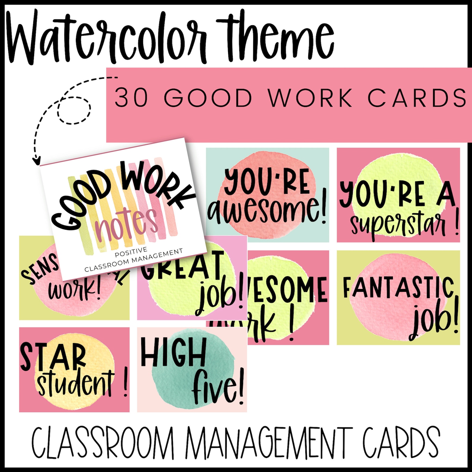 CLASSROOM MANAGEMENT Student Appreciation Cards Good Work - Etsy
